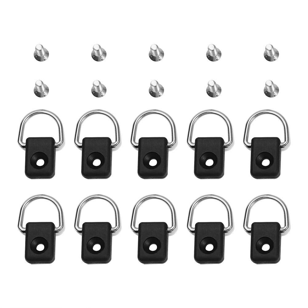 Kayak D Ring, 10 Pack Safety Fitting Canoe Kayak D Ring Outfitting Fishing Rigging for Bungee Kayak Boat Accessories