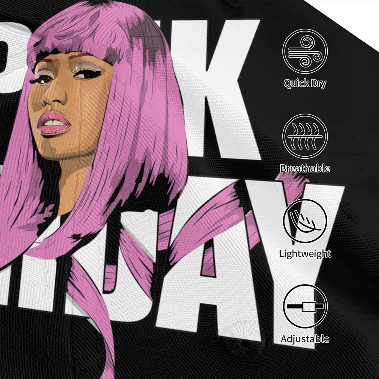 Nicki Music Singer Minaj Band Baseball Cap Women Men Adjustable Size Running Hat Black