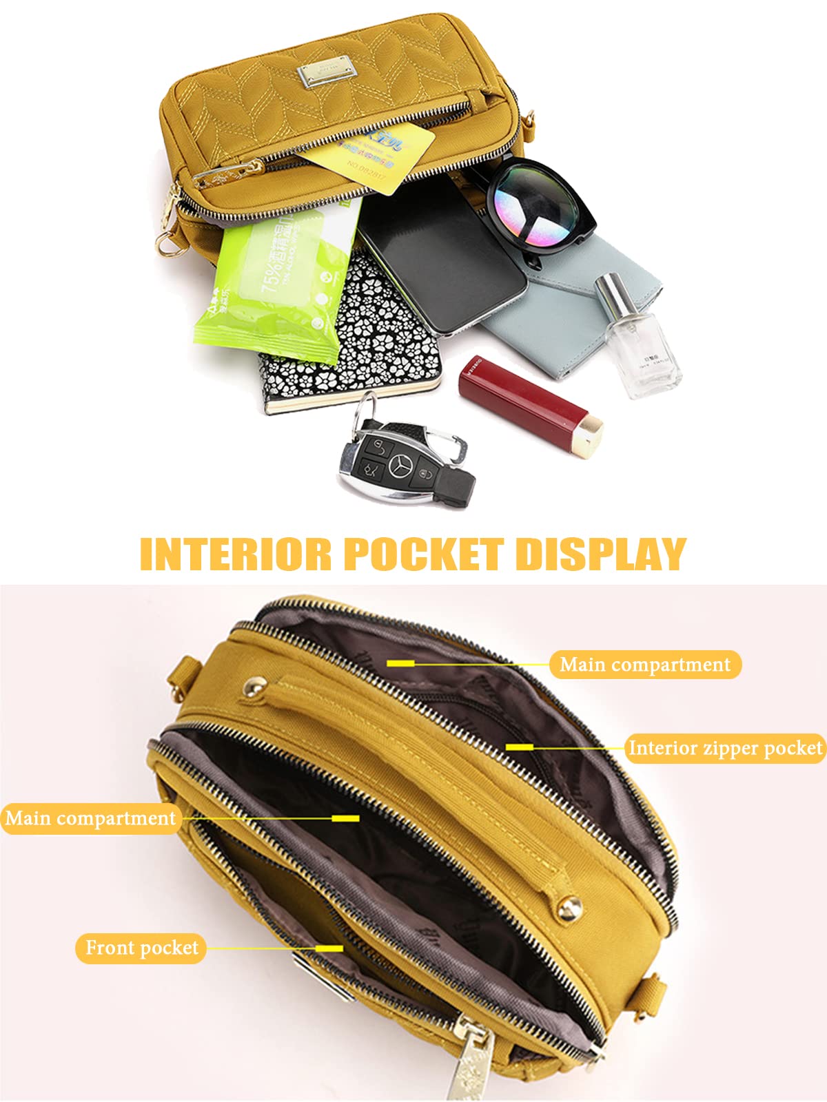 Nanwansu Small Crossbody Purse for Women Cellphone Wallet Mini Shoulder Bag Purple