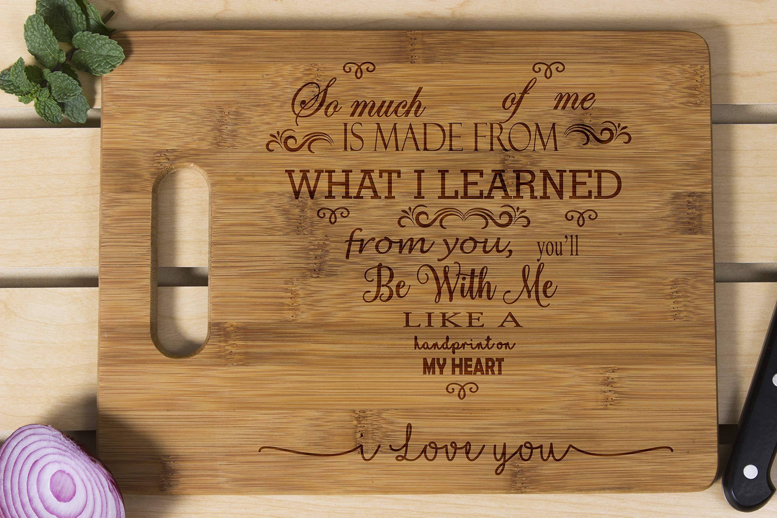 Mother's Day Git, Laser Engraved Cutting Board For mom, So much of me Chopping board-Gift for Mom, Mothers day Gift,Mom's kitchen