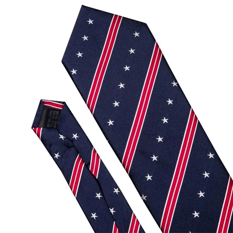 LXXSH Men Tie Set Silk Navy Handkerchief Ties for Men Gift Wedding Business Designer Necktie (Color : A, Size : One Size)
