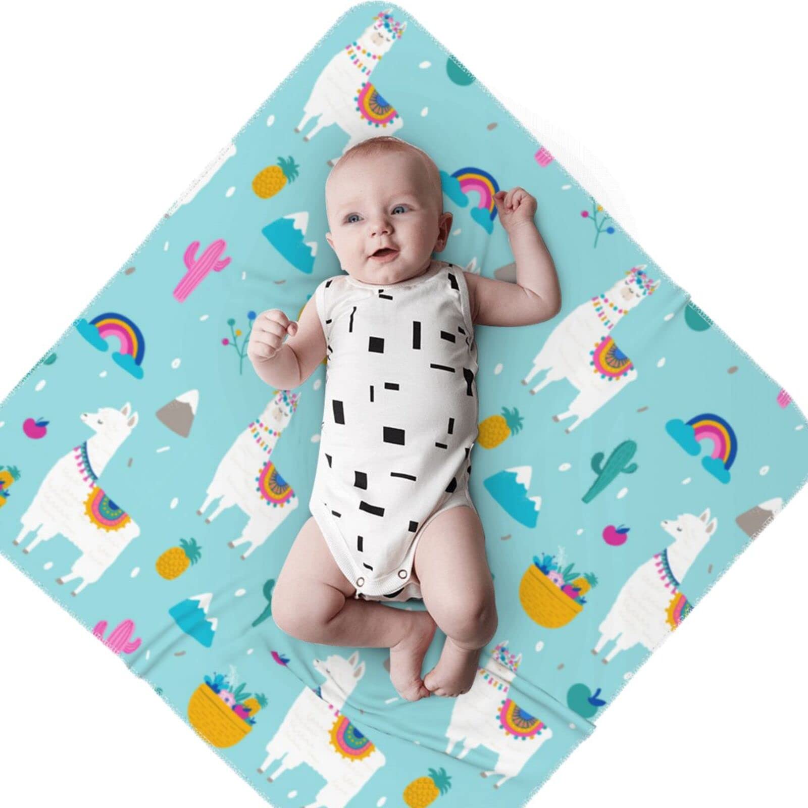 Qwalnely Llama Baby Stuff Blankets for Shower Infant Blankets for Newborn Baby Infant Toddler