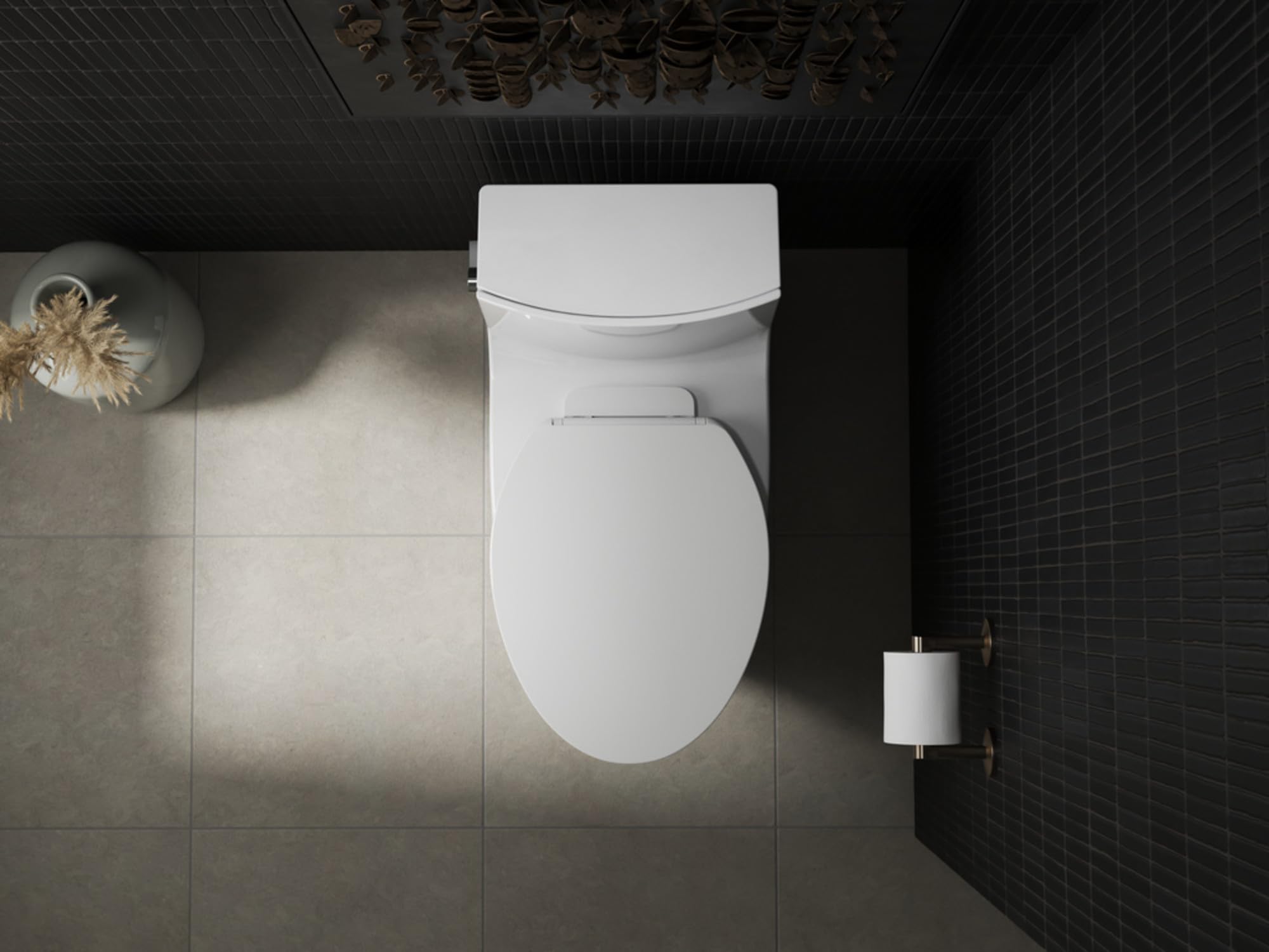 KOHLER K-26801-0 Impro ReadyLatch Quiet Close Elongated-Front Toilet Seat, Elongated Toilet Seat, Soft Close Toilet Seat, White