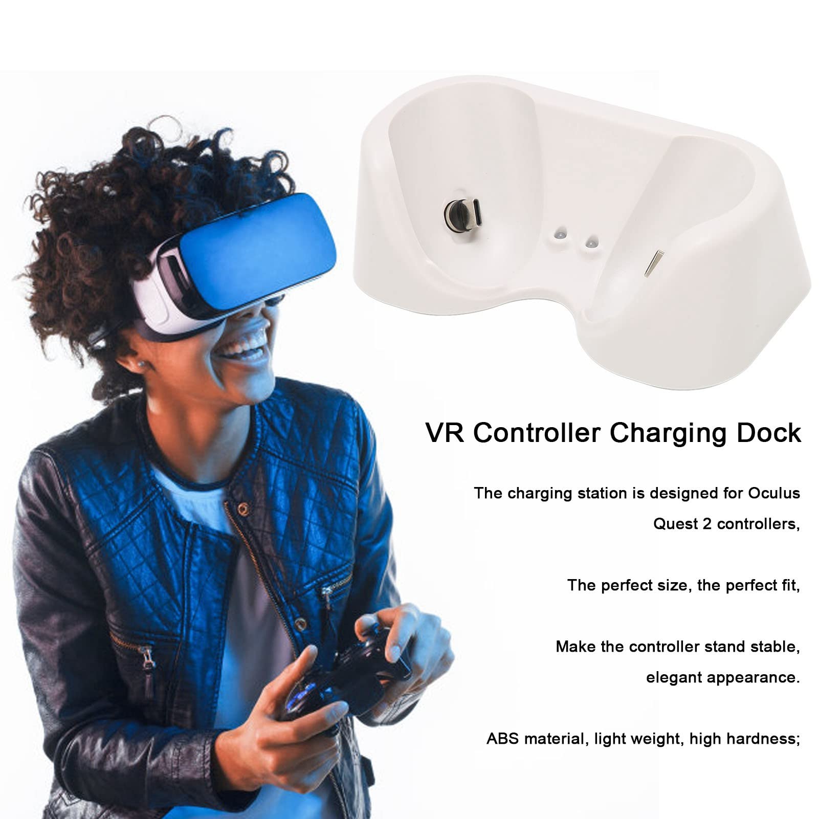 Magnetic Charging Station Set, VR Controller Charging Dock Elegant Appearance for Quest 2