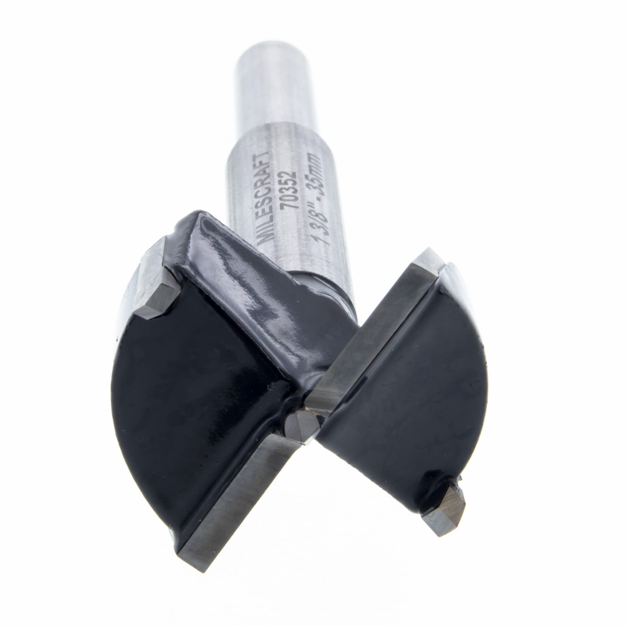 Milescraft 2330 Euro Hinge Bit – 35mm Boring/Forstner Bit for Drilling Concealed Hinge Holes. Tungsten Carbide Blade Tips Quickly Create Clean, Smooth Hinge Cup Holes. Works with Euro Hinge Jig