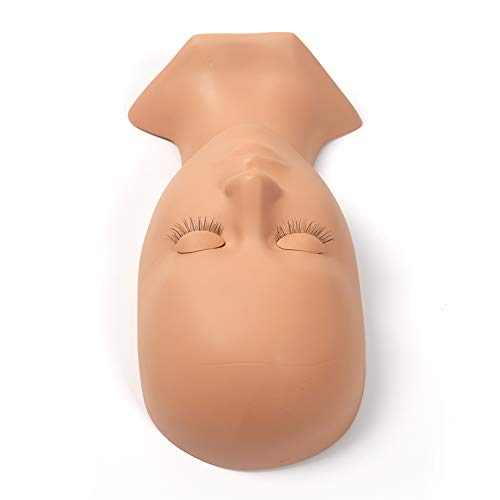 JINGFA Eyebrow Eyelash Makeup Training Mannequin Head With Realistic Removable Eyelids With Eyelashes