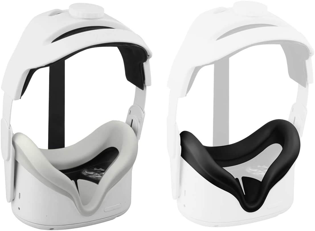 MASiKEN Oculus Quest 2 Head Strap with Carrying Case Meta Quest 2 Face Cover For Two, Lens Spacer, Oculus Quest 2 Accessories Kit