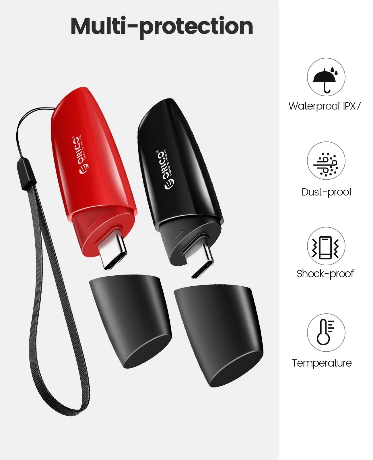 ORICO 405 MB/s Flash Drive 256GB, Memory Stick USB3.2 Reading Thumb Drive with Keychain USB Flash Drive Metal USB Drive Data Storage Compatible with Computer/Laptop(UFSD)