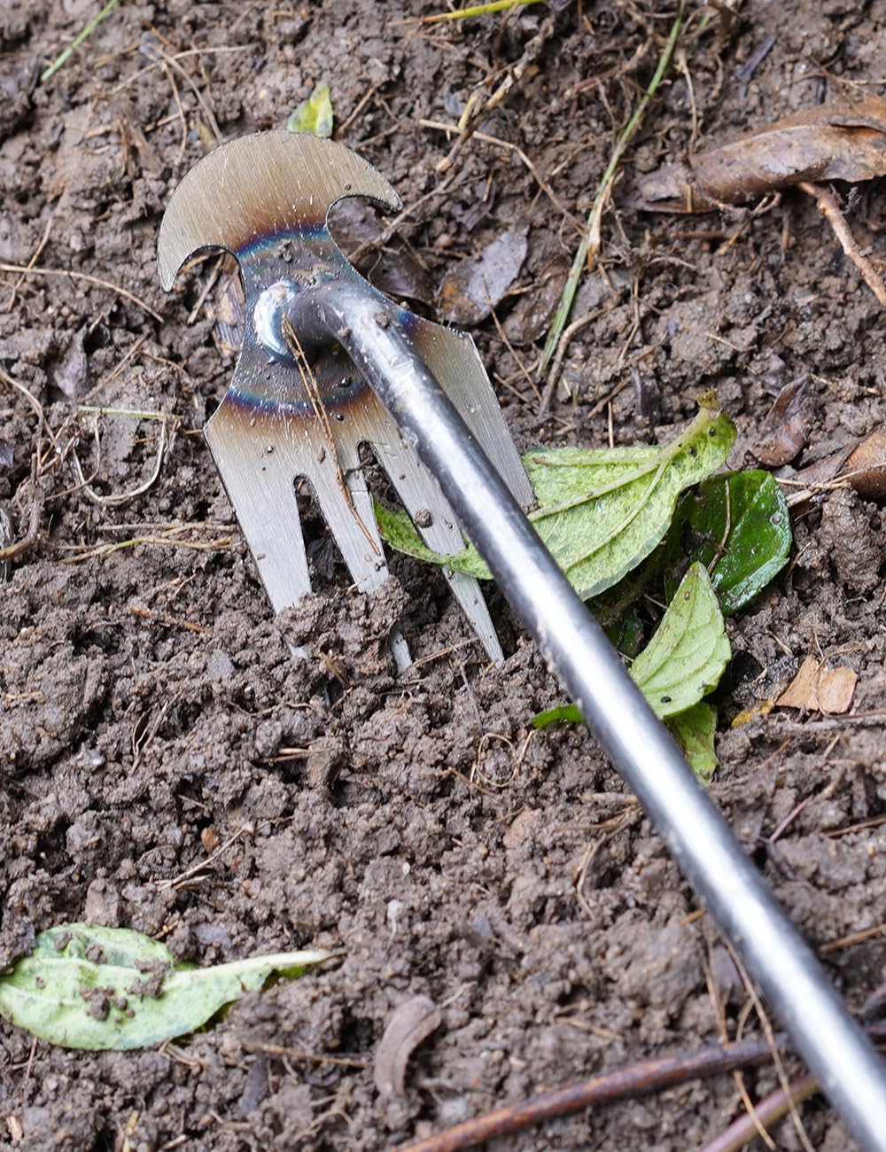 New Weeding Artifact Uprooting Weeding Tool, 16 Inch Weed Puller with 4 Teeth Manganese Steel Forged Hand Weeder, Say Goodbye to The Weeds with Weed Remover Hand Tool for Your Garden, Yard, and Farm