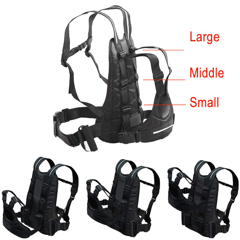 Jolik Child Motorcycle Harness Adjustable with Two Handles, Breathable Material in Black