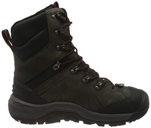 KEEN Men's Revel 4 High Polar Insulated Waterproof Snow Boot, Magnet/Red Carpet, 10.5