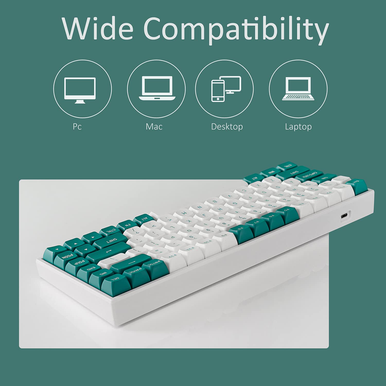 ONE METER 75% Wireless Mechanical Keyboard, Hot Swappable Mechanical Gaming Keyboard with Gateron Magnetic Jade Switches and PBT Keycaps RGB LED Backlit