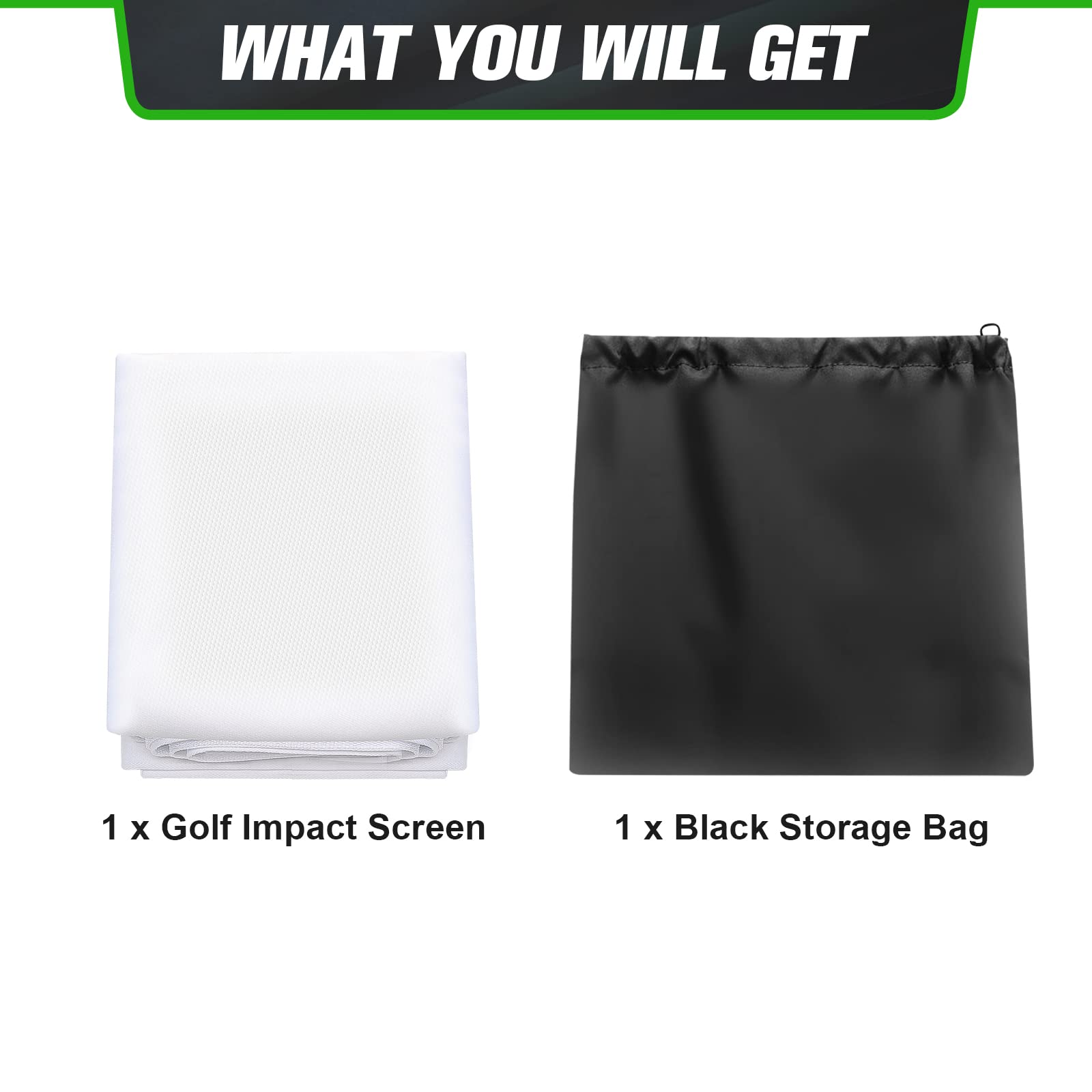 NATBEESY Golf Simulator Impact Screen for Golf Training, Indoor Golf Impact Screen 9.8 ft x 9.8 ft, Come with 40pcs Grommet Holes, Natual Polyester Fabric HD Projection.