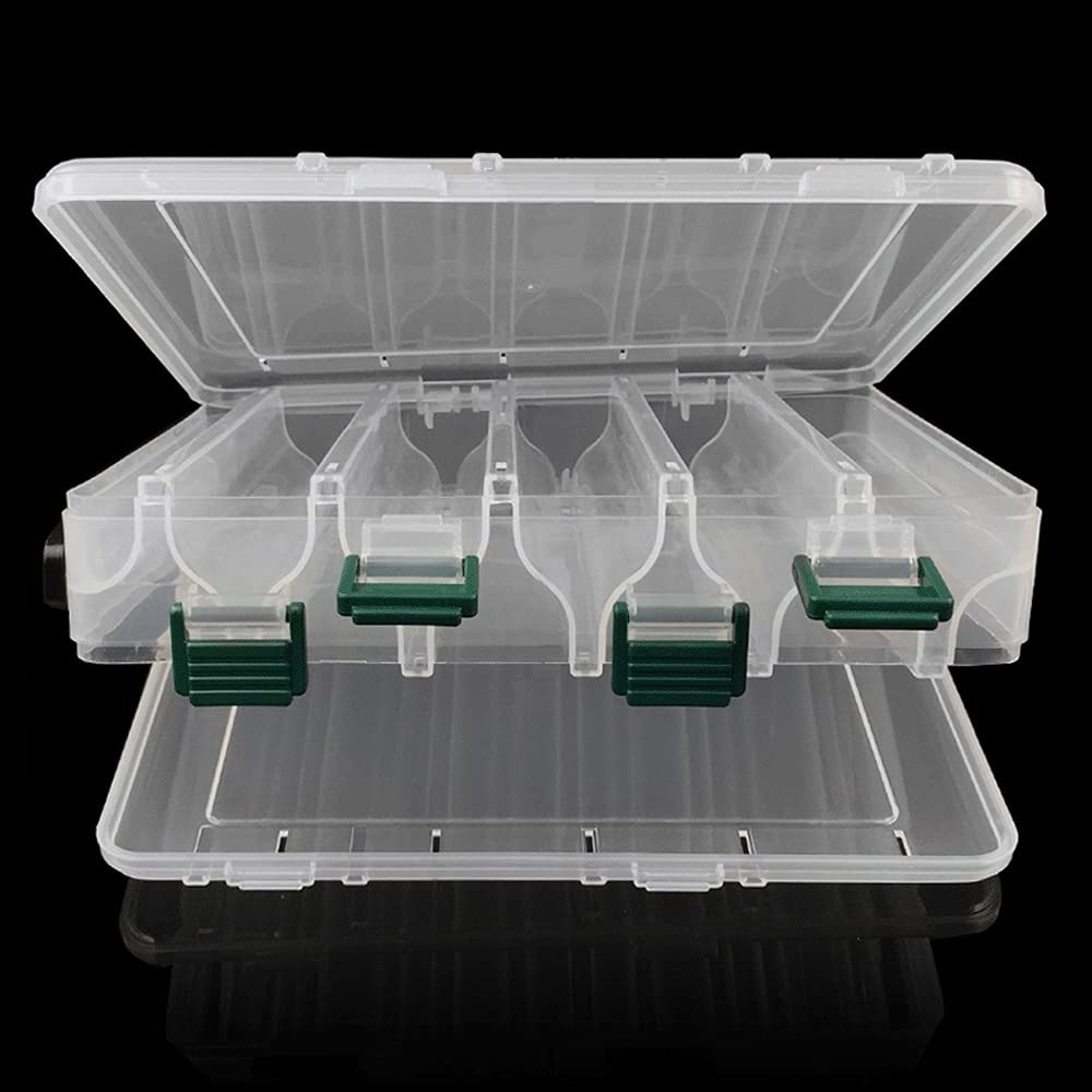 LMMDDP Double-sided Plastic Bait Box Bait Box Fishing Tackle Storage Box Fishing Tackle Tool Box