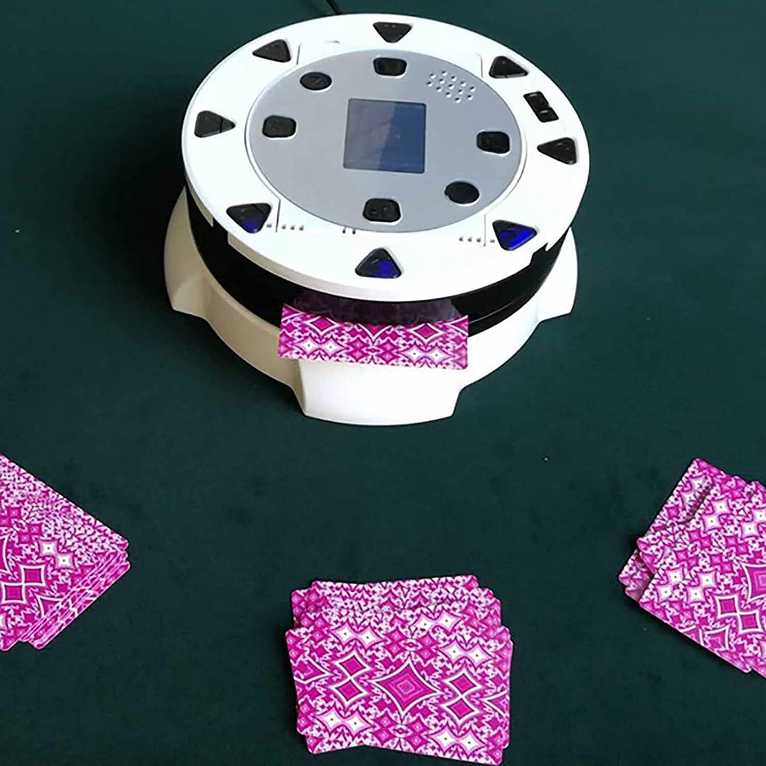 OHYAS Automatic Card Shuffler, Electronic Professional Card Shuffler, Quiet, Great for Home, Tournament Use for Classic Poker-Trading Card Games Supports Custom Programming, for 2-8 People Game