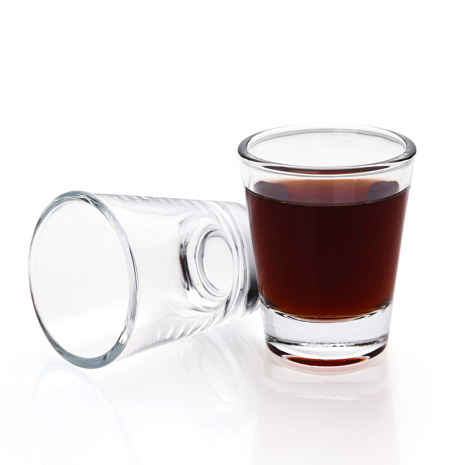 NCnnwovf 1.5 oz Shot Glass Sets with Heavy Base Clear Shot Glasses (2)