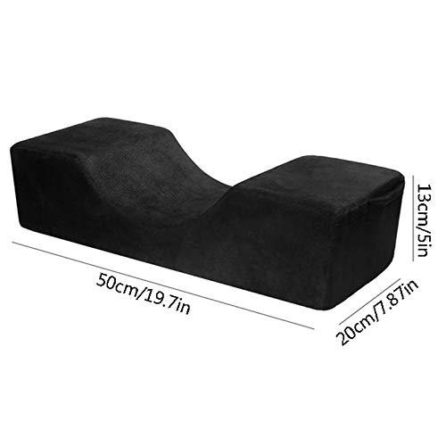 KOO Lash Pillow Neck Support Eyelash Pillow Soft Grafting Eyelashes Memory Foam Eyelash Extension Pillow Makeup Salon with Pocket (Red)
