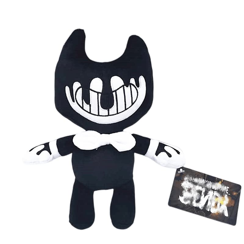 Msfdcdr Bendy 11.8" Plush Toy Doll - Cute Horror Game Soft Stuffed Animal for Kids & Game Fans (New Bendy)