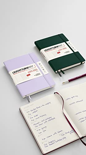 LEUCHTTURM1917 - Weekly Planner and Notebook 18-month Medium A5, Jul. 2023 - Dec. 2024, English, Softcover, Black