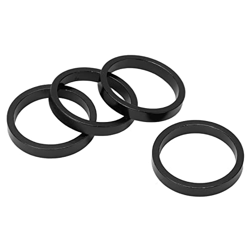 Kadimendium Bicycle Headset Spacer, Light Weight Reliable Long Lasting Bicycle Fork Washer for Road Bike 28.6mm Tube(Black)