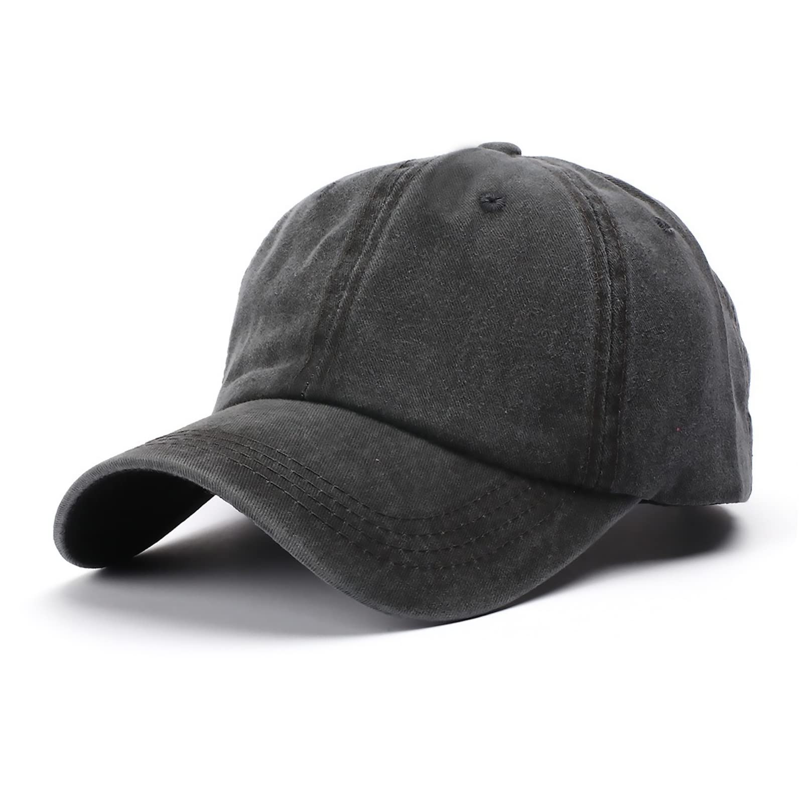 Men or Women Black Hat Plain Baseball Cap Adjustable Fitted Suitable for Exercise Like Fishing Running Golf Mission Cooling Down