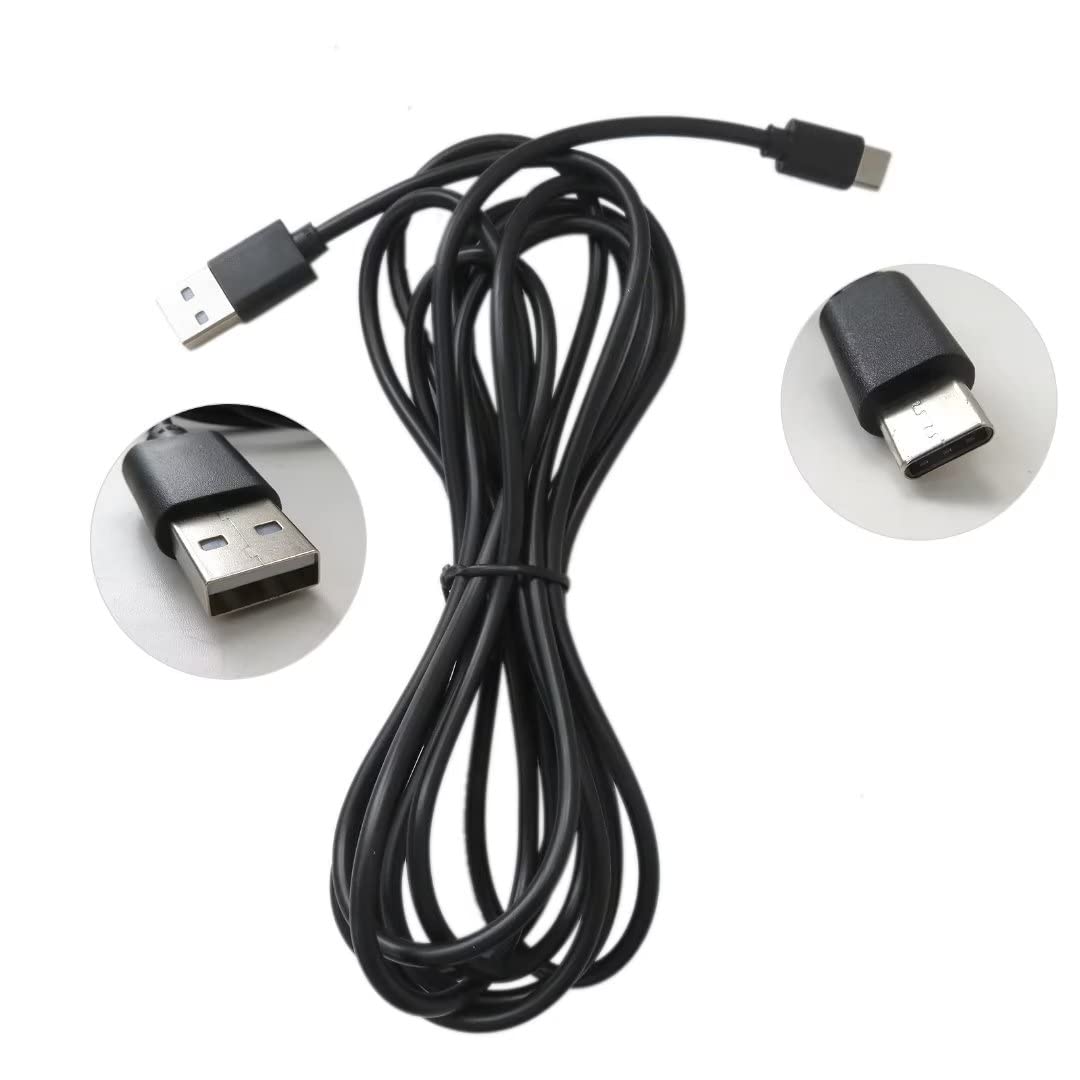 MEILIANJIA 10 Ft USB-C Chargring Cord Charger Cable Plug for Playstation 5 Controllers PS5 Black