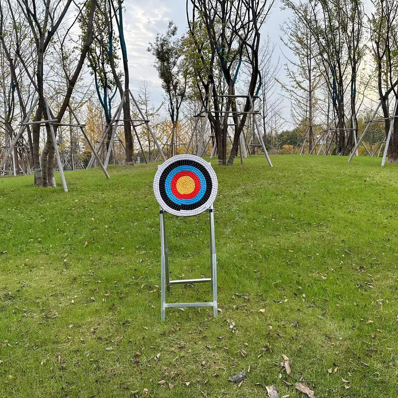 Meuiosd Archery Target Stand ,Folded Archery Target Stand for Grass Target & Point Bag Archery Target