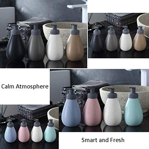 KIZQYN Soap Dispenser Foaming Hand Soap Dispenser Ceramics Soap Foam Dispenser (23.7oz) Big Capacity Soap Dispenser Refillable and Eco Friendly Soap Dispenser for Bathroom Kitchen (Color : Brown)