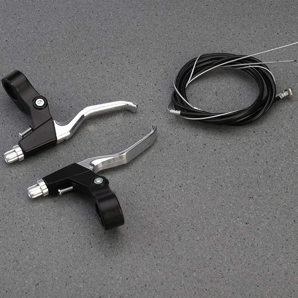 kaaka 1 Set V Brakes Levers Cables Front + Rear Kit Set Assembly Brake System Replacement Accessories for Mountain Bike Folding Bicycle