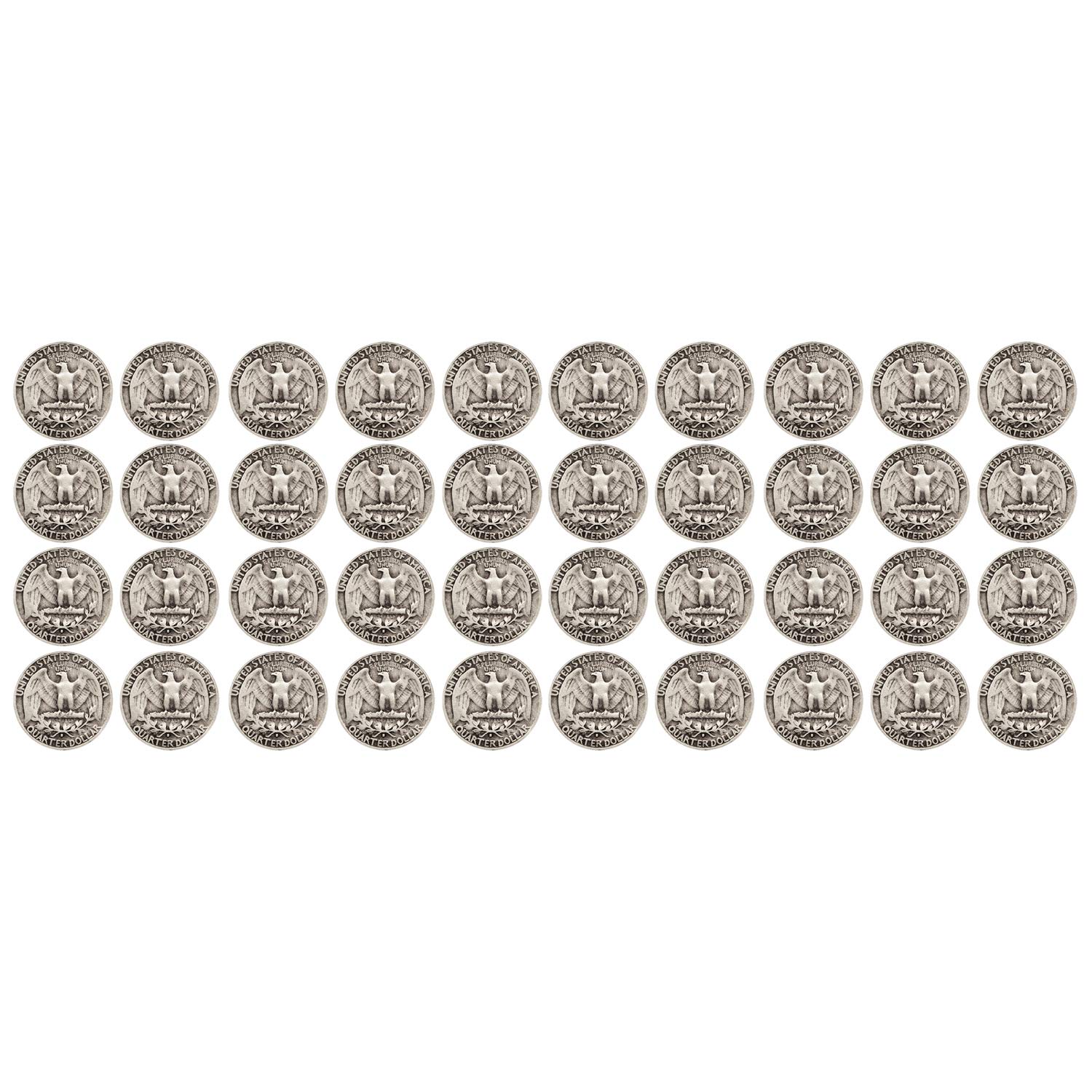 Roll of 40-90% Silver Washington Quarters $10 Fine