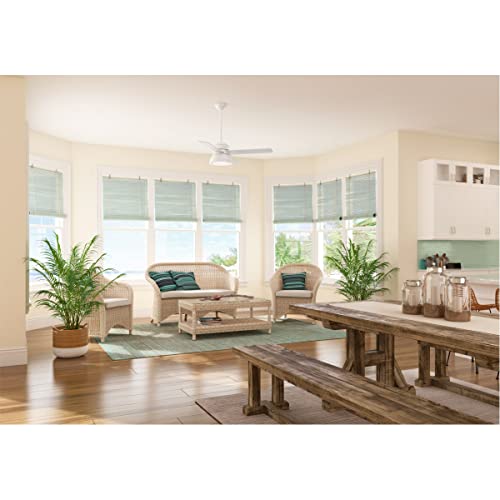 Hunter Fan Company, 54151, 52 inch Loki Fresh White Ceiling Fan with LED Light Kit and Pull Chain