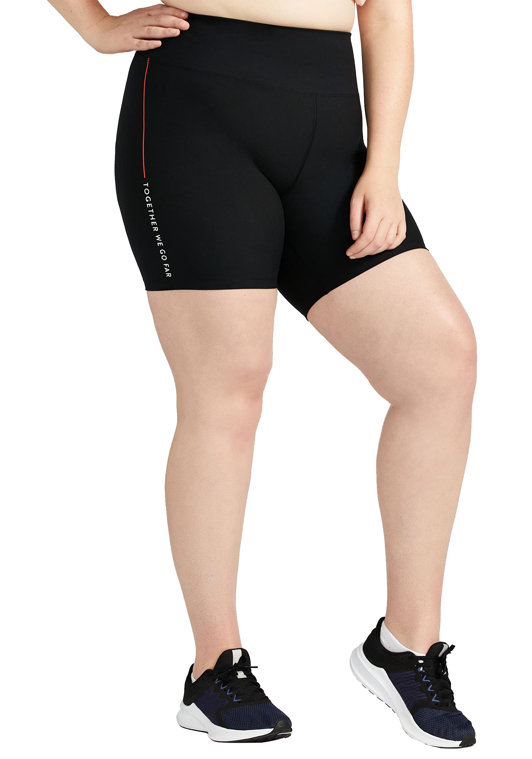 Peloton Women's Standard Cadent 7" Short, Black P Logo, Large
