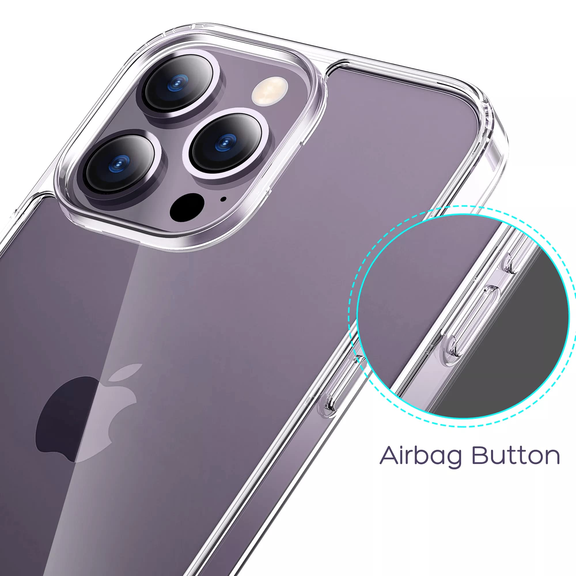 iPhone 14 Pro Clear Case. Transparent Hybrid Acrylic Protective Cover Phone Cases for iPhone 14 pro. Screen Size (6.1) iPhone Clear case