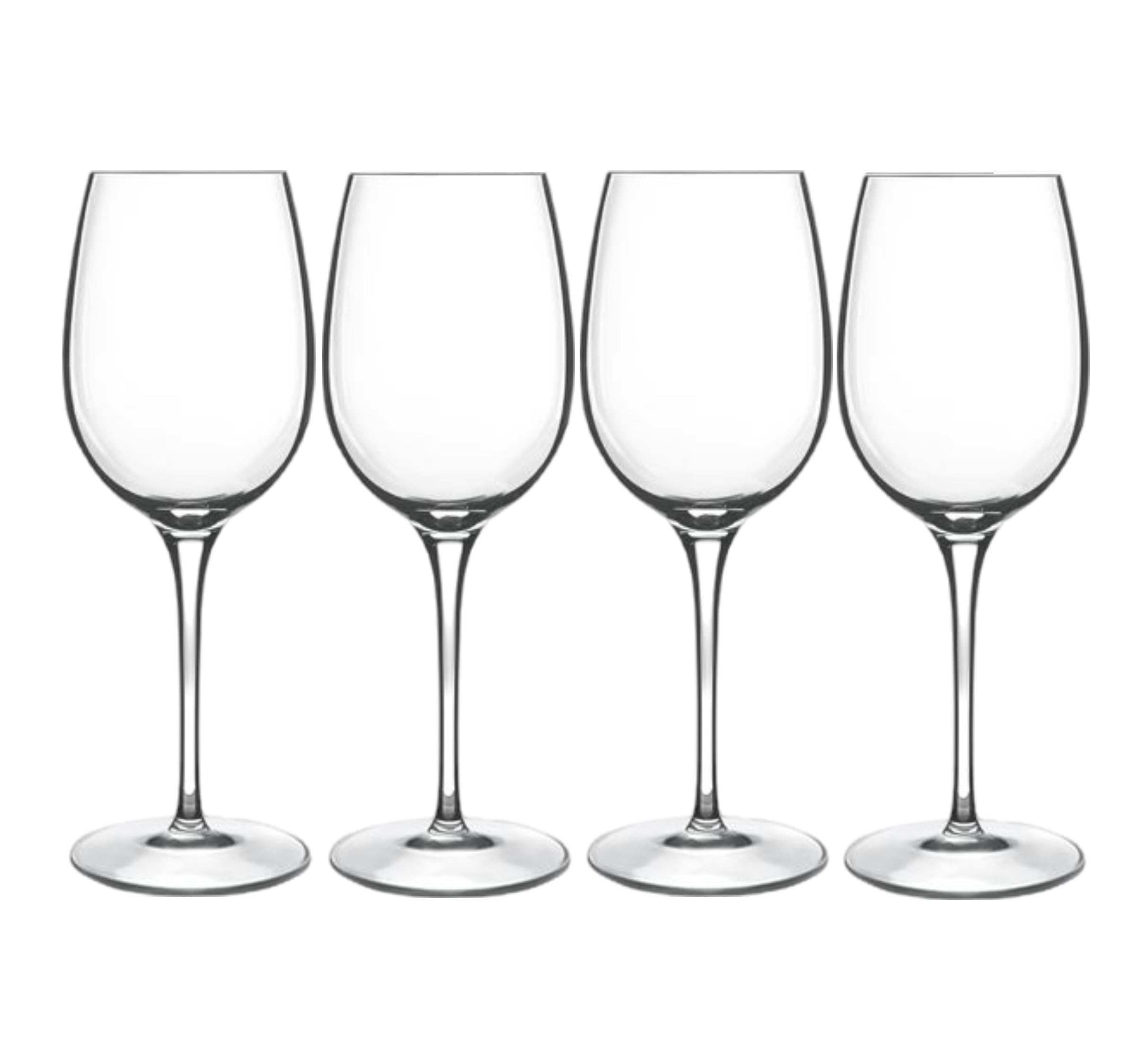 Luigi Bormioli Crescendo 13-Ounce Chardonnay Wine Glasses, Set Of 4, Crystal SON-hyx Glass, Made In Italy.