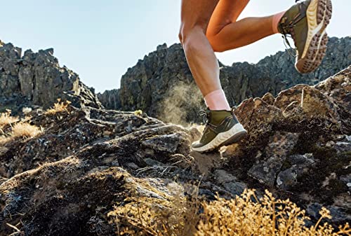 KEEN Women's NXIS Evo Mid Height Waterproof Fast Packing Hiking Boots, Olive Drab/Silver Birch, 8