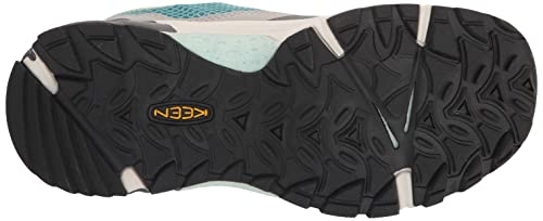 KEEN Women's Wasatch Crest Vent Breathable Hiking Sneakers, Porcelain/Blue Glass, 8