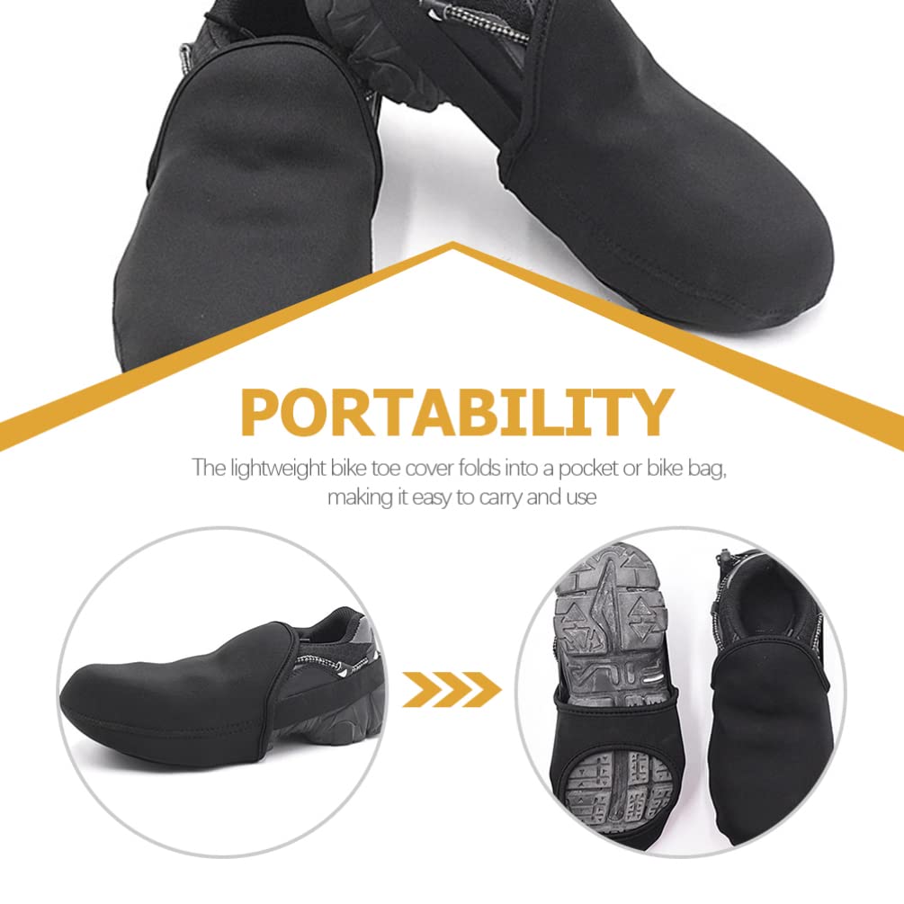 LIOOBO 1 Pair of Shoes Covers Warm Windproof Riding Half Shoe Cover Mountain Bike