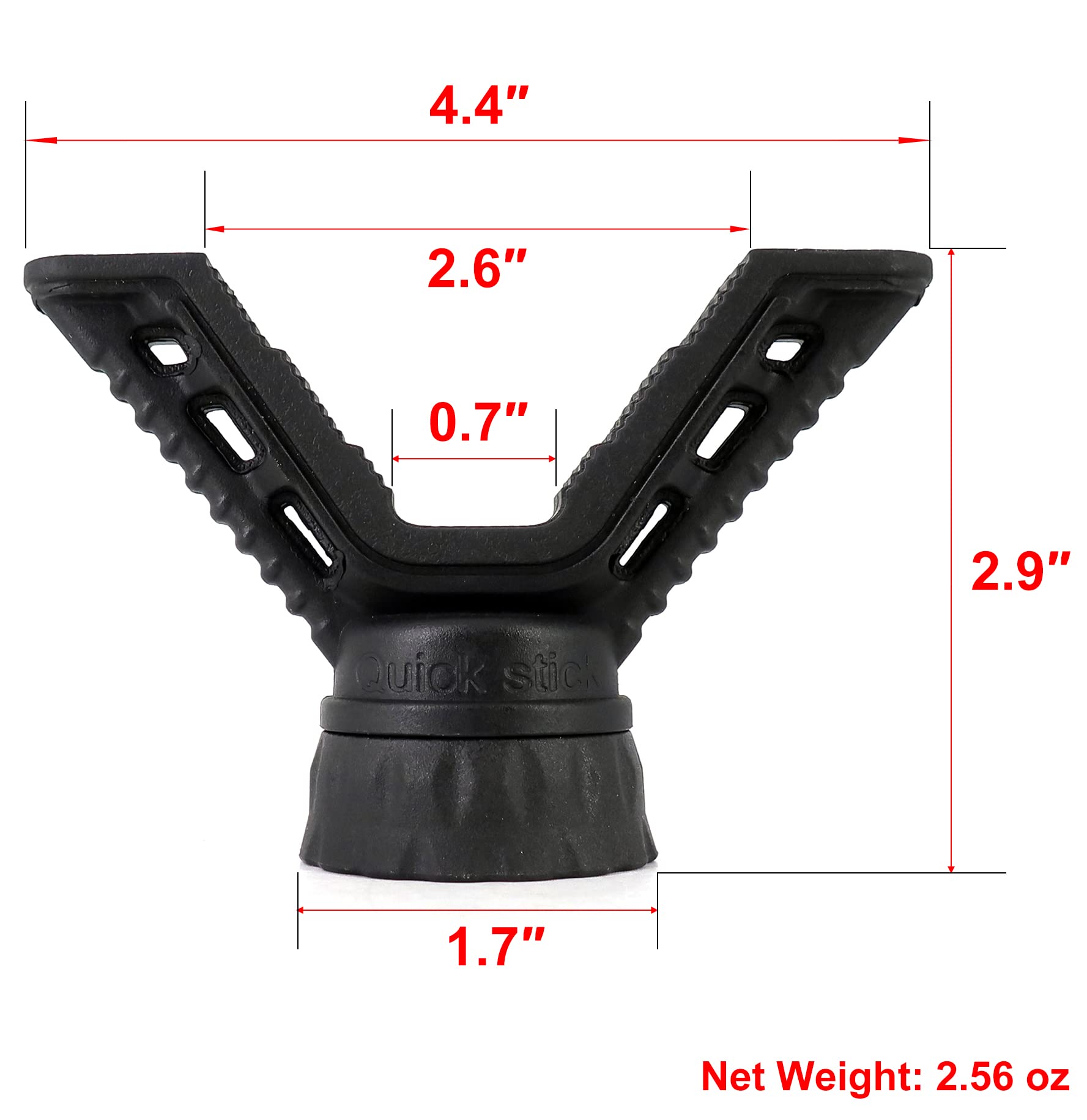 HUNTPAL 360° Rotatable V Yoke Gun Holder Rifle Rest for Shooting Stick Tripod Stand, Nylon Heavy Duty Mount Attachment with 2 Pcs 3/8" to 1/4" Screws for Shotgun Crossbow Hunting Tripod Bipod Monopod