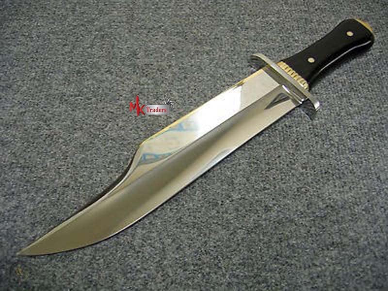 MkTraders202 CUSTOM HANDMADE D2 TOOL STEEL BOWIE HUNTING KNIFE, Bushcraft Full Tang Fixed Blade Hunting Knife WITH LEATHER SHEATH,HAND FOGED KNIFE,CAMPING, PERSONALIZED