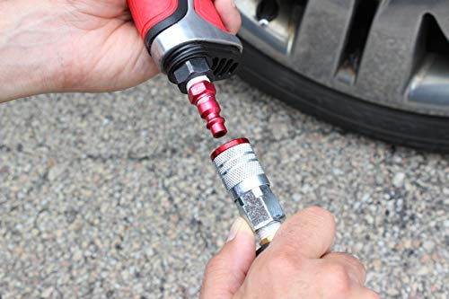 Milton 727MC-20 ColorFit Plugs, M-Style Red, 1/4" NPT Male, Box of 20