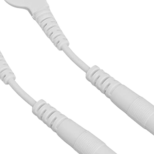 Socobeta Electrodes Cords, White 20Pcs Easy Operation Electrode Wires Reliable Promote Circulation for Treatment Devices