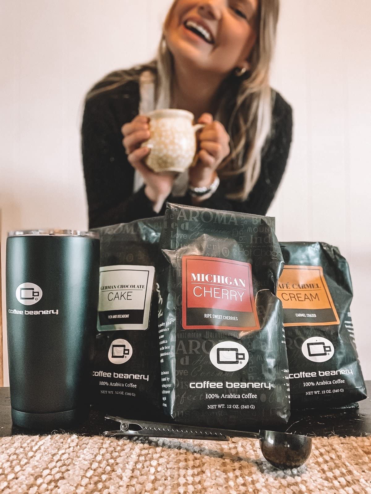Michigan Cherry Coffee by Coffee Beanery | 12oz Flavored Coffee Ground Medium Roast Coffee| 100% Specialty Arabica Coffee Ground | Gourmet Coffee | Flavored Ground Coffee Medium Roast