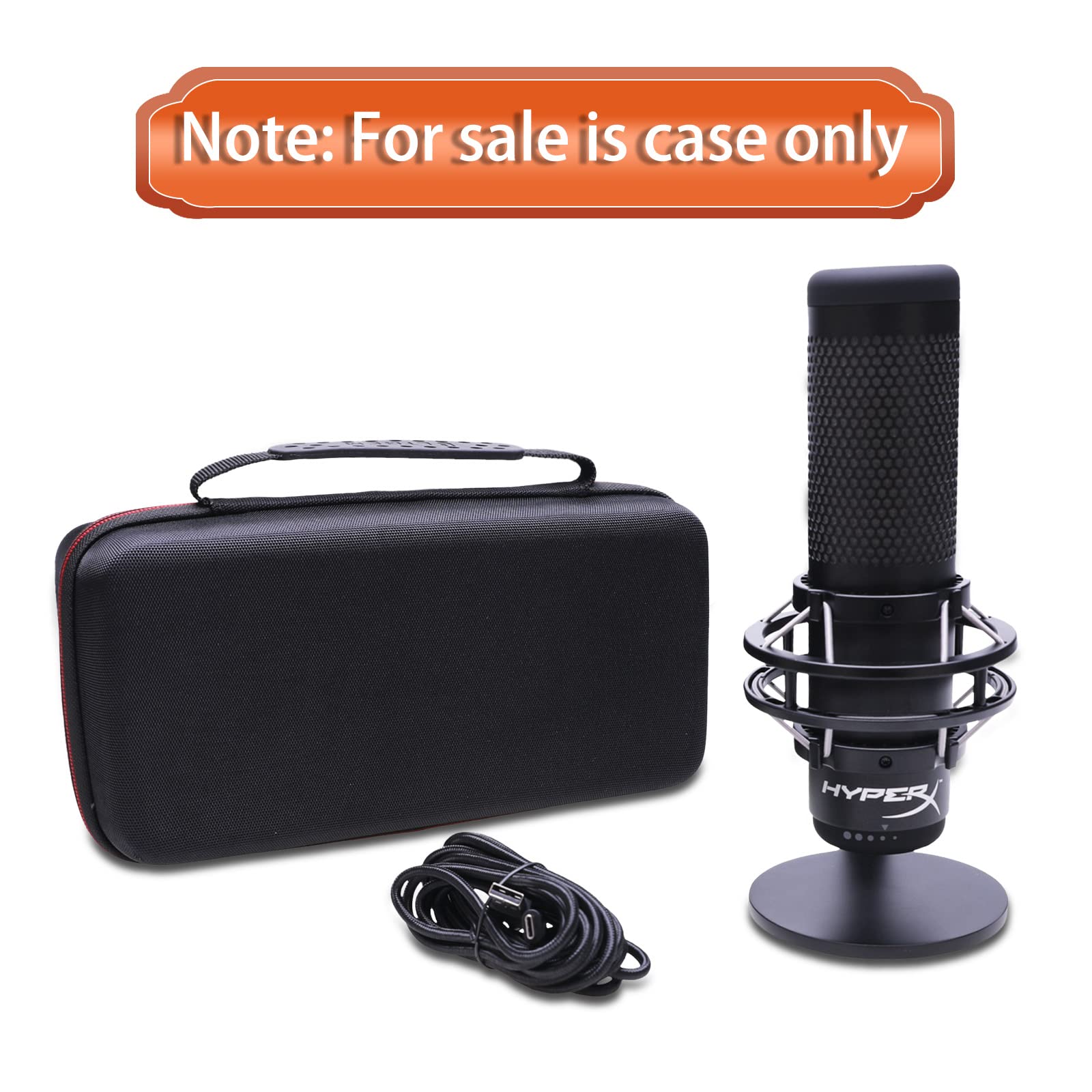 LTGEM Hard Case for HyperX QuadCast/QuadCast S Condenser Microphone(Inside: 10.5"x5.1"x5.1")