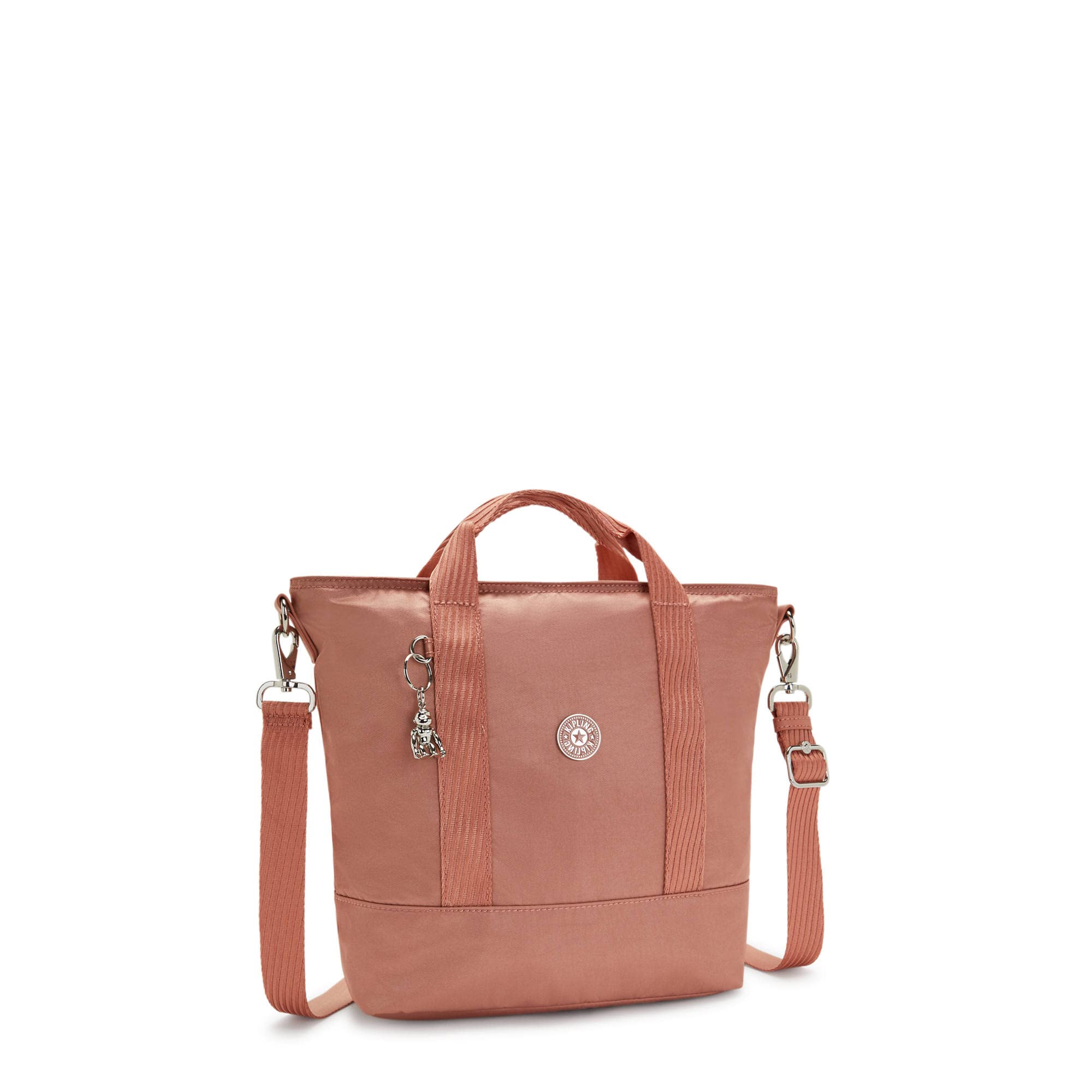 Kipling Women's Angel Tote Bag, Removable, Crossbody Strap, DT Warm Rose M2,14.25''L x 11.75''H x 4.75''D