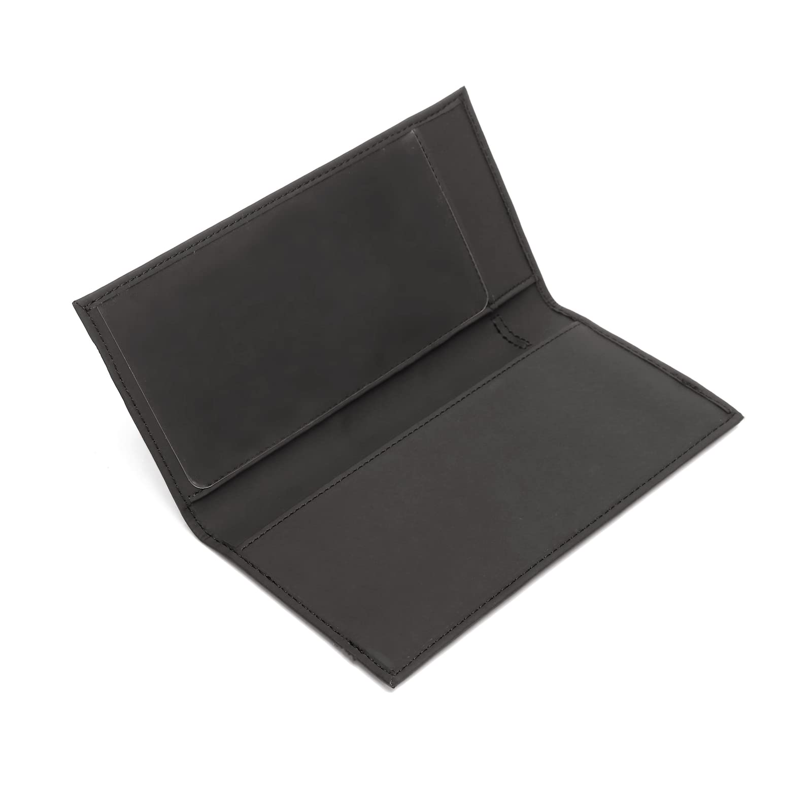 LLi Cufite Fun Print Checkbook Cover for Top Stub & Side Tear Checks, Duplicate Checks, Registers, with Pvc Flap, Card Slot, Strap Closure, RFID Blocking (TPU Black)