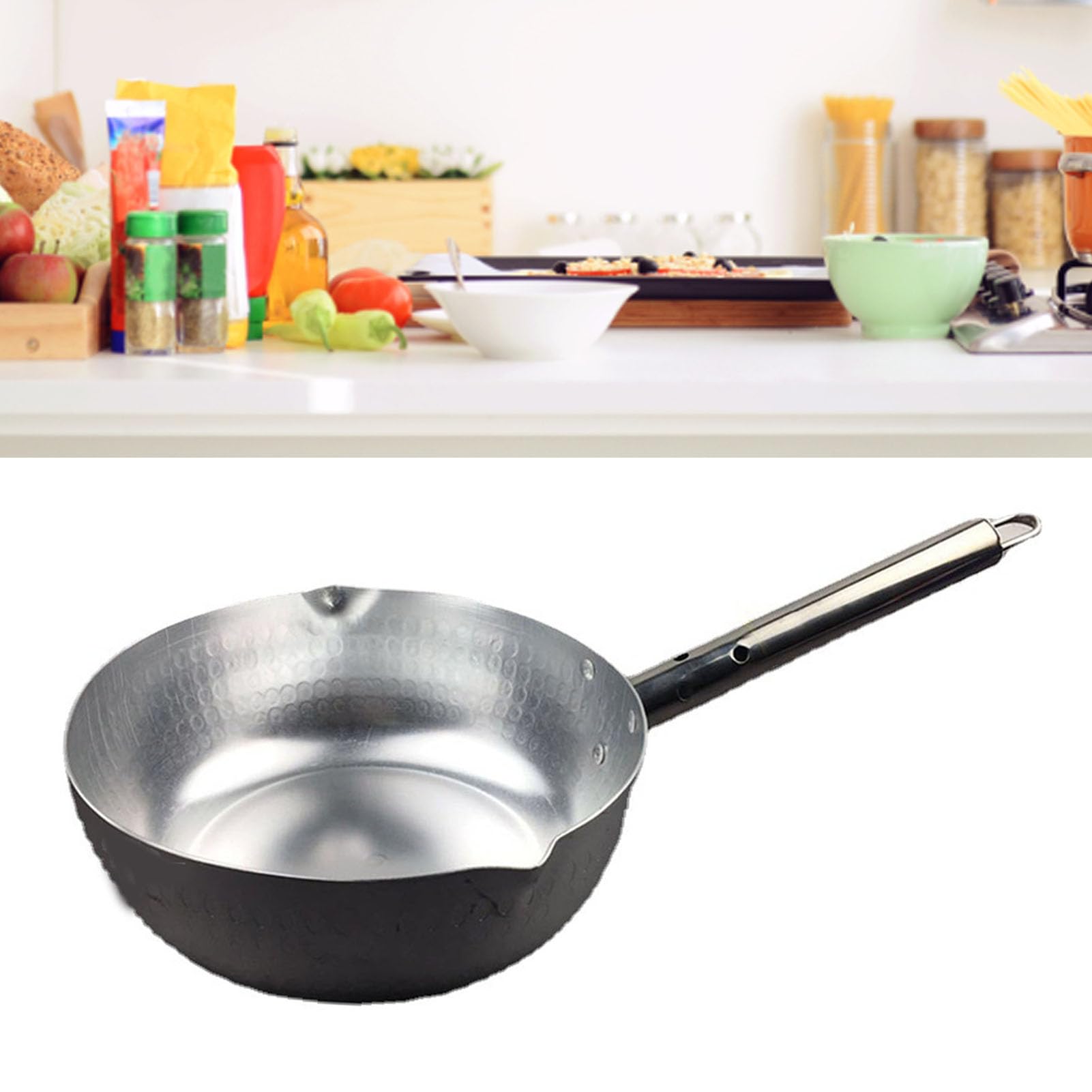 Yukihira Saucepan Aluminum Alloy Fast Heating Japanese Snow Pan for Home Kitchen Cooking (Aluminum alloy)