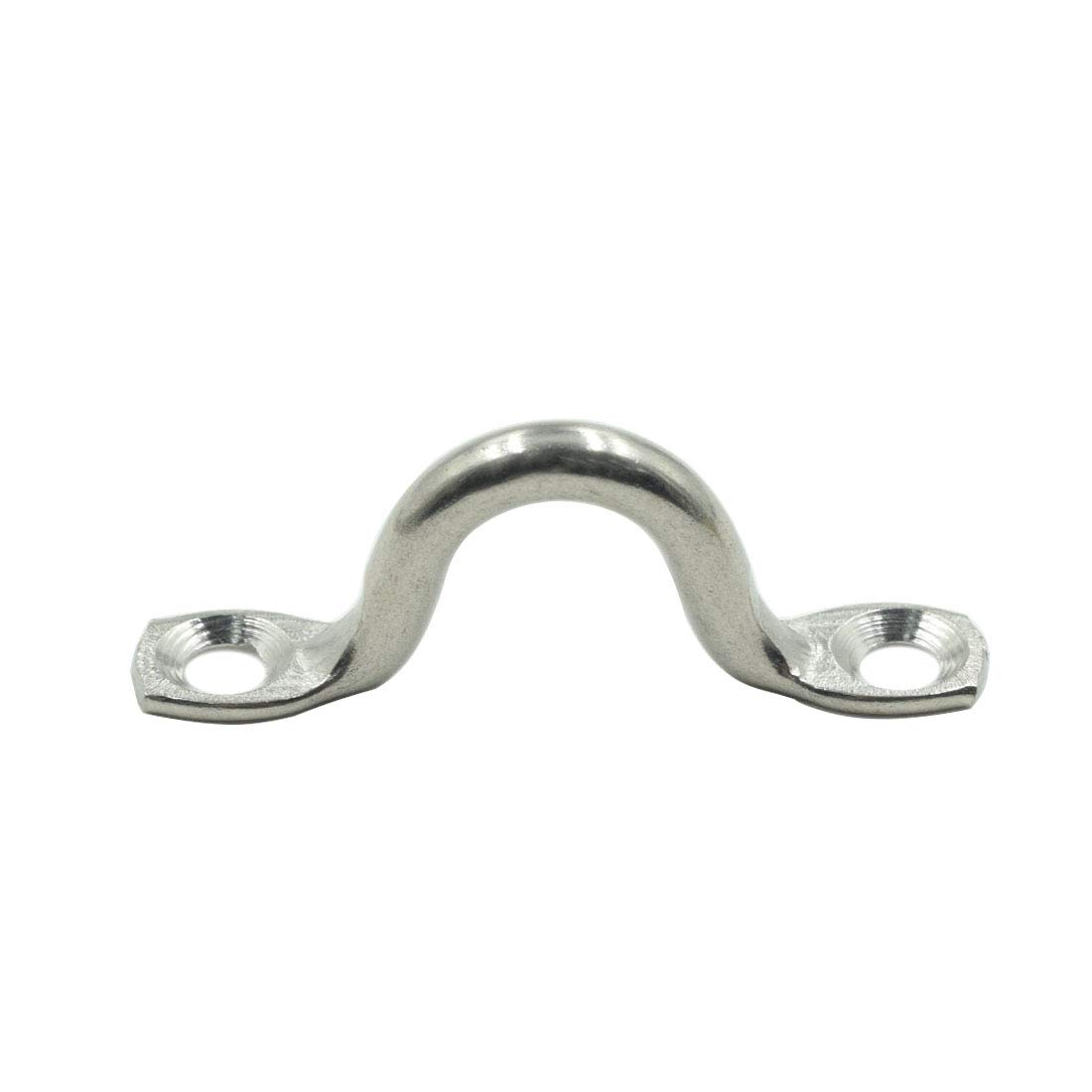 Hxchen 20Pcs M4 316 Stainless Steel Bimini Boat Top PAD Eye, Eye Straps, Tie Down, Kayak Deck Loops, Tie Down Anchor Point, footman's Loop for Kayak Canoe Rigging