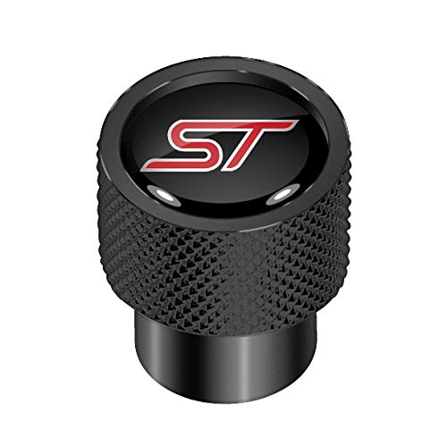 iPick Image Made for Ford Focus ST in Black on Black Aluminum Tire Valve Stem Caps