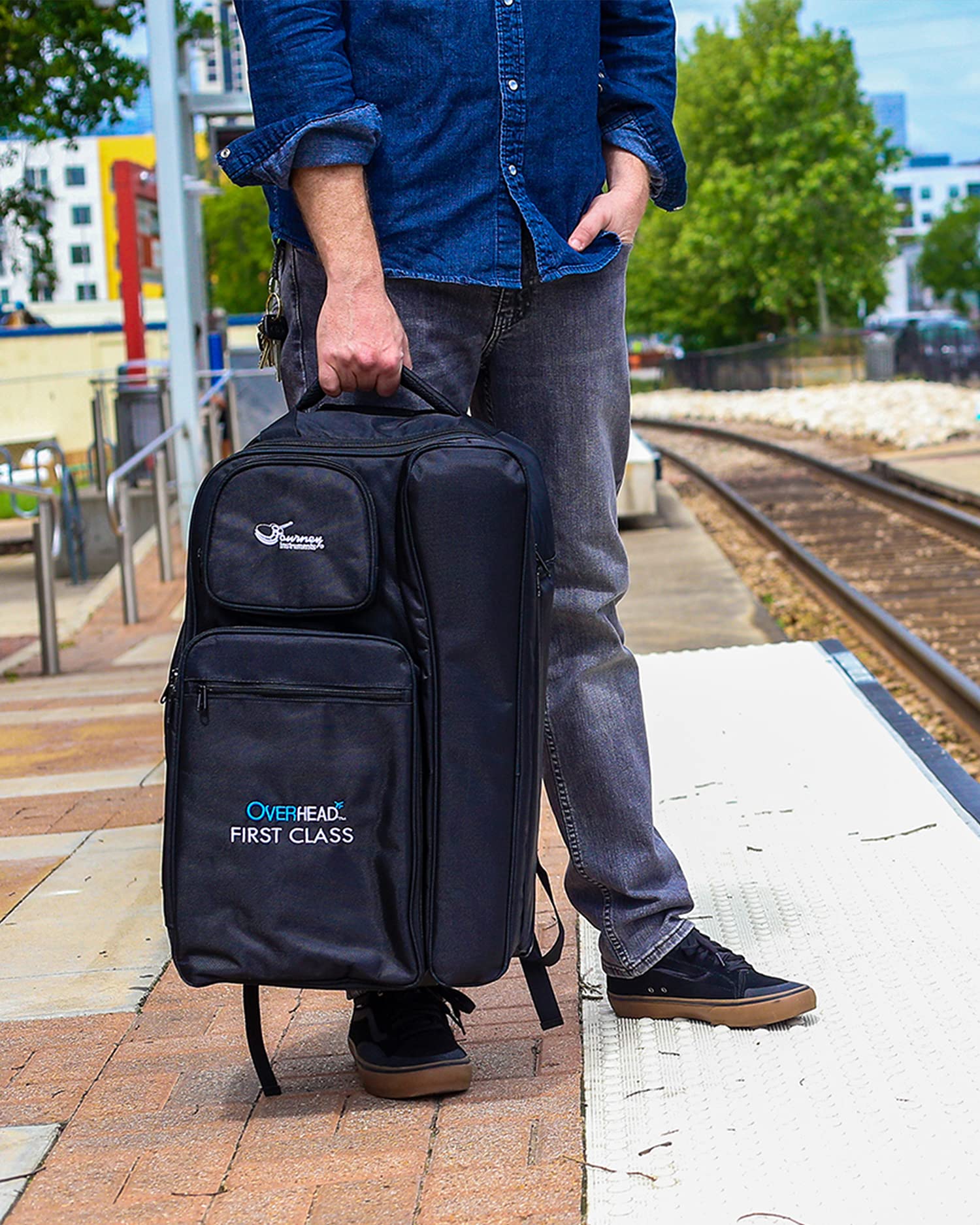 Journey Instruments Travel Guitar Gig Bag Backpack β BG003C Traveling Guitar Road Trip Premium Gig Bag β Premium 1680 Denier case HDPE foam padding Guitar Case β Fits All In One Guitar Case