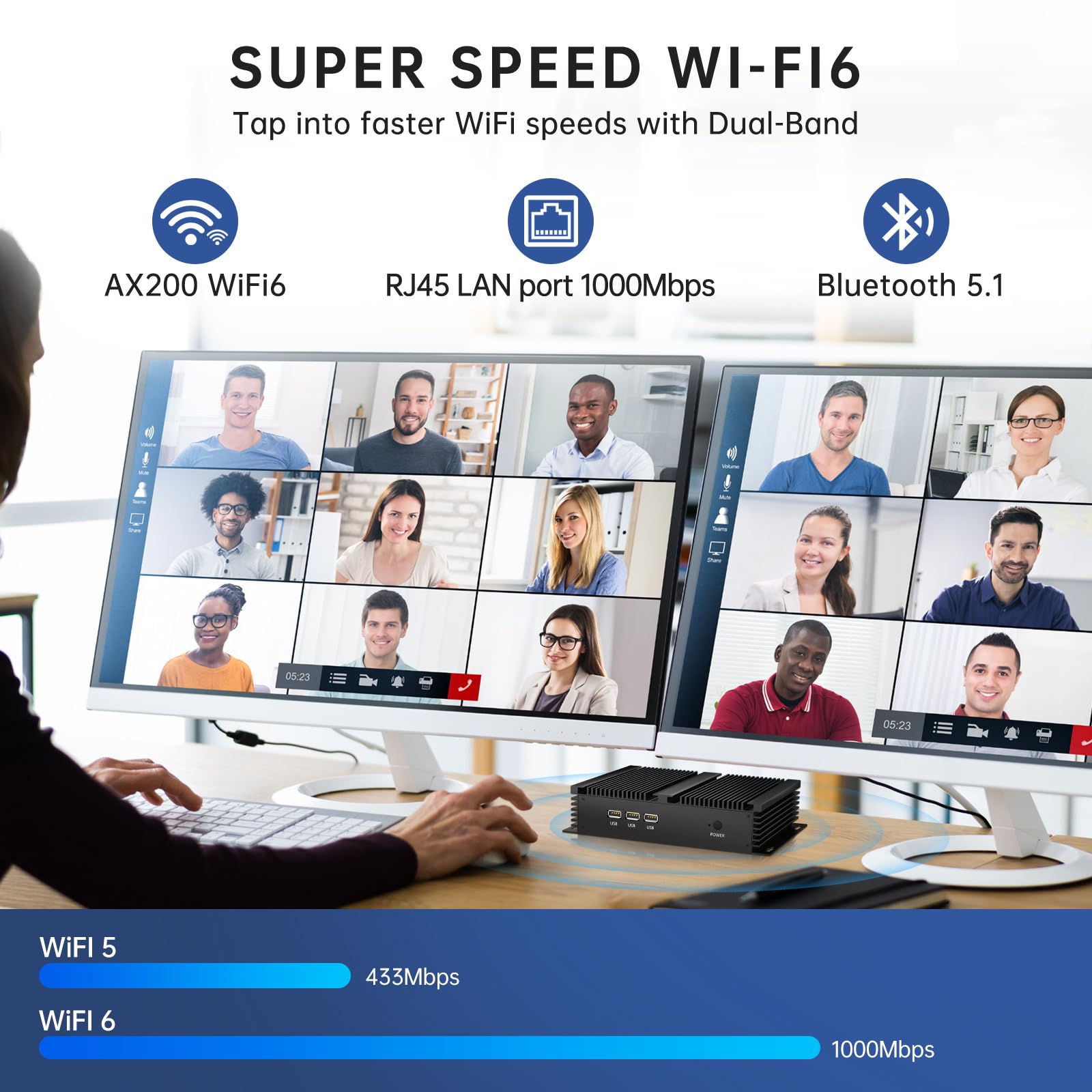 Kinupute Fanless Mini PC, Industrial Desktop Computer i7-1165G7 Upto 4.7GHz, Windows 11 Pro, 32G DDR4, 1T NVME SSD, 2xCOM RS232, HDMI/VGA Support 4K, Gigabit Ethernet, WiFi6, BT5.1, Full Metal Case
